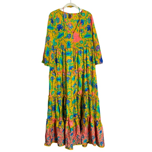Anthropologie | Dresses | Anthropologie Me 2 Magic Tiered Boho Floral ...